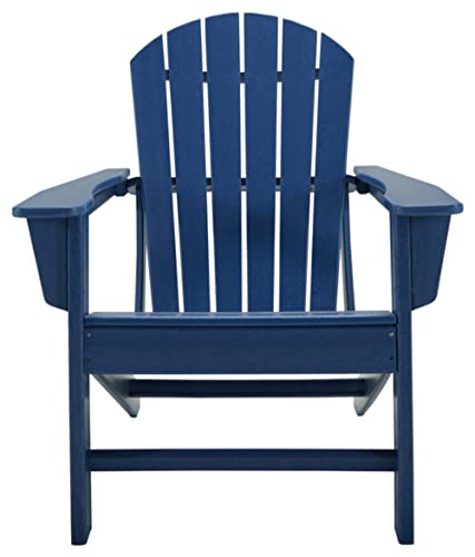 Signature Design by Ashley Sundown Treasure Adirondack Chair, 31.13"W x 33.25"D x 37.75"H, Navy Blue