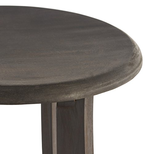 Christopher Knight Home Pike Outdoor Acacia Wood Barstools, 2-Pcs Set, Dark Grey Finish