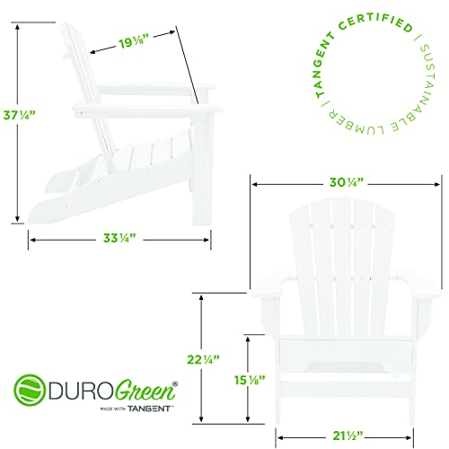 DuroGreen Boca Adirondack Chair, White