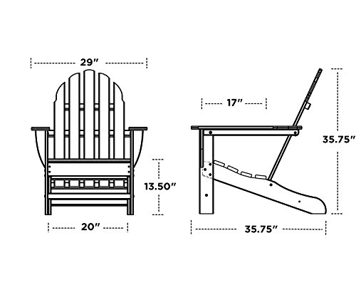 POLYWOOD AD4030WH Classic Outdoor Adirondack Chair, White