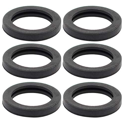 XtremeAmazing Gas Fuel Can Spout Gaskets Washer Seals Rubber for Universal Plastic 5 Gal 10 20L Fuel Tank Spout Pack of 6