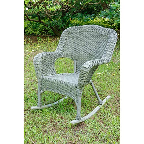 International Caravan Furniture Piece Camelback Resin Wicker Rocker