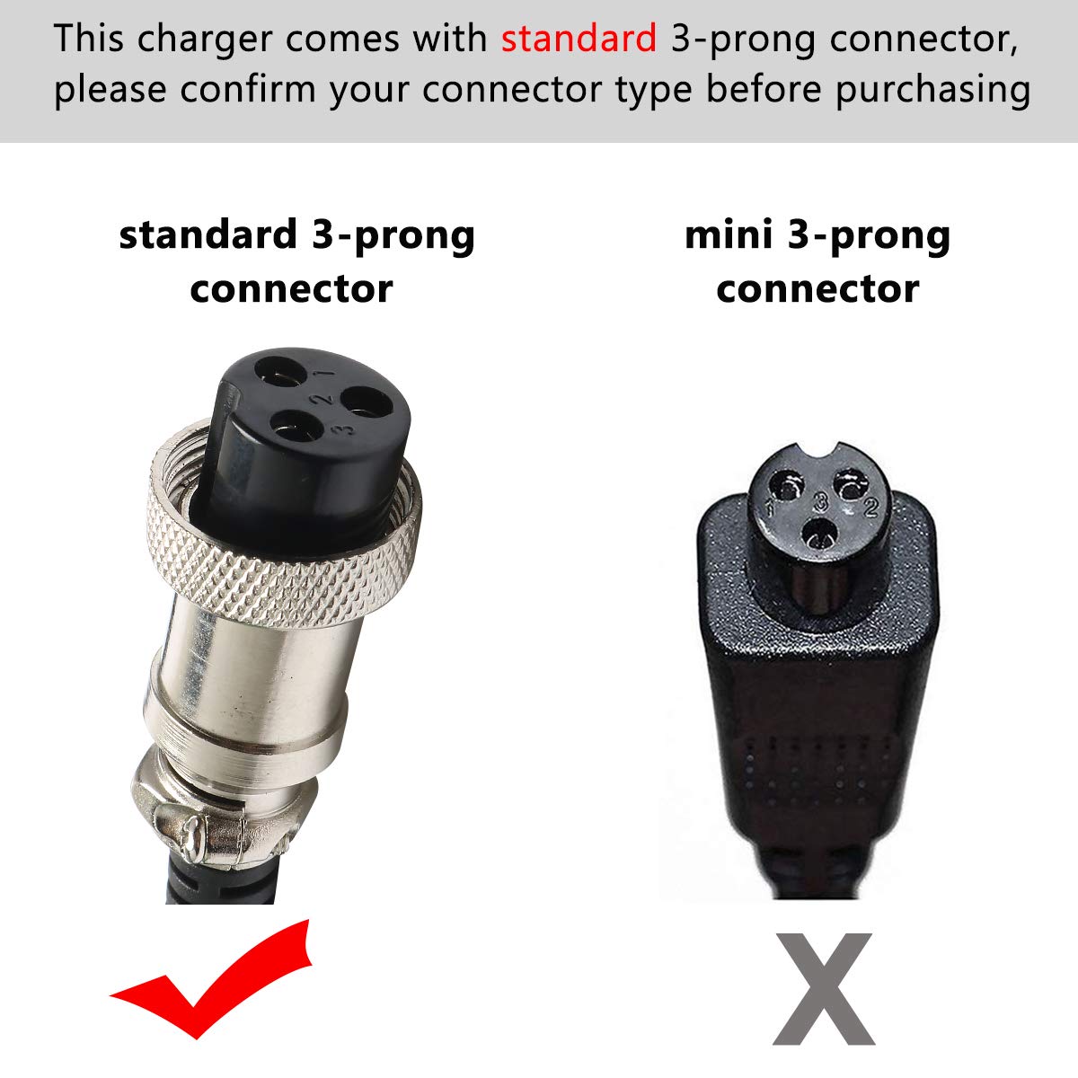 24V 2A Adapter Charger for Razor Ground Force Electric Go-Kart