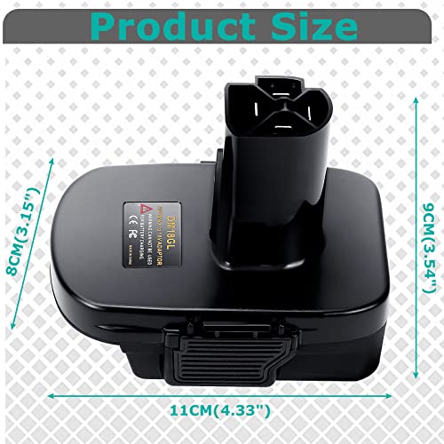 DM18GL Battery Adapter for Milwaukee 18V and for DeWalt 18V Lithium Battery Convert to only for Craftsman 19.2 Volt Battery(Can't for 20V Battery