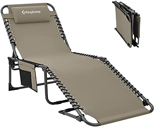 KingCamp Lounge Chair, 74.8''x23.2''x14.5'', Beige
