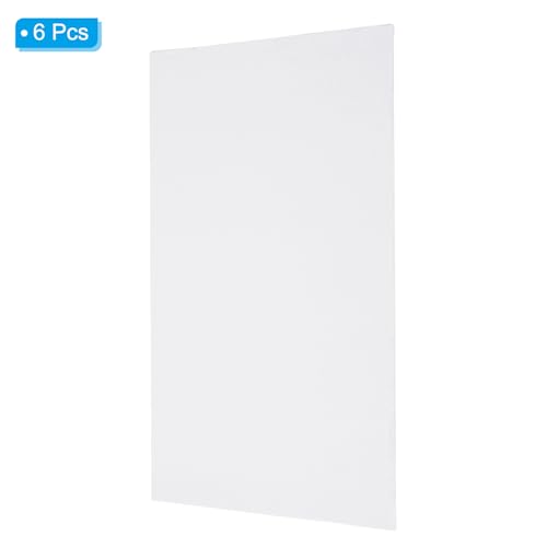 PATIKIL Paint Canvases for Painting, 6 Pack 12x10 Inch Square Wood Frame Stretched Blank Art Canvas Board Panels for Acrylic, Oil, Tempera Painting, White