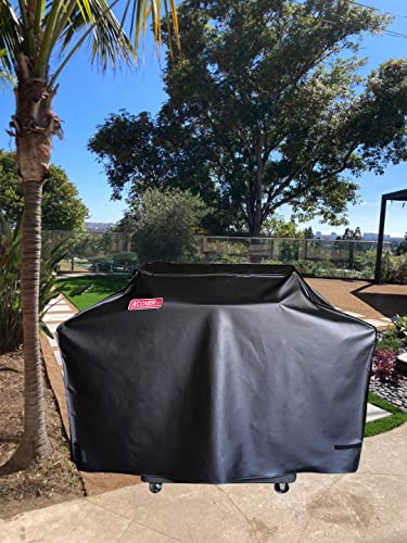 52" Heavy Duty Waterproof Gas Grill Cover fits Weber Char-Broil Coleman Gas Grill (52"x22"x40", Black)