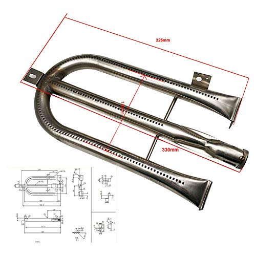 Yantan Gas Tube Durable Steel BBQ Grills U Shaped