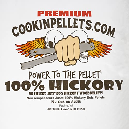 CookinPellets 40 Lb Perfect Mix Hickory, Cherry, Hard Maple, Apple Wood Pellets Bundle with CookinPellets Premium Hickory Grill Smoker Smoking Wood Pellets, 40 Pound Bag