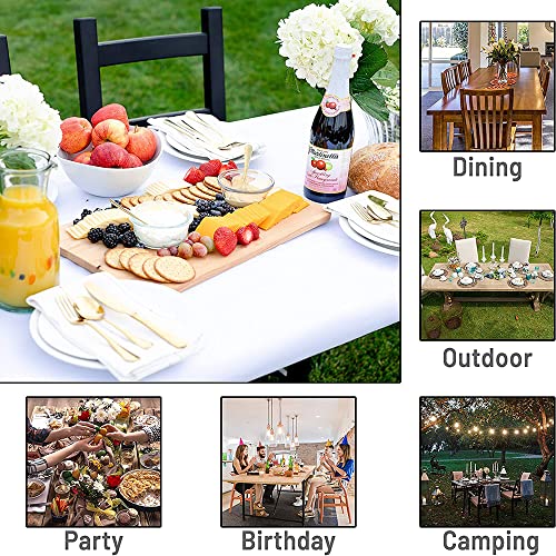 Wood Plank Rectangle Elastic Fitted Tablecloth, Wood Plank Texture Print, Suitable for Camping Party and Picnic, 24"x 48" Table Cover for 4ft Folding Table