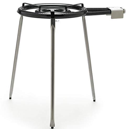 Flames VLC Professional 2 Ring Paella Gas Burner - Outdoor - T-460 with long adjustable legs by Castevia Imports