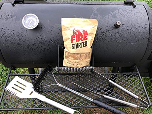 GTS Fire Starter for Charcoal and Firewood, Super Fast Lighting, Perfect for BBQ, Campfire and Fireplace, All Natural, Long 8-10min Burn, Waterproof and Sealed Pack, 25 pcs
