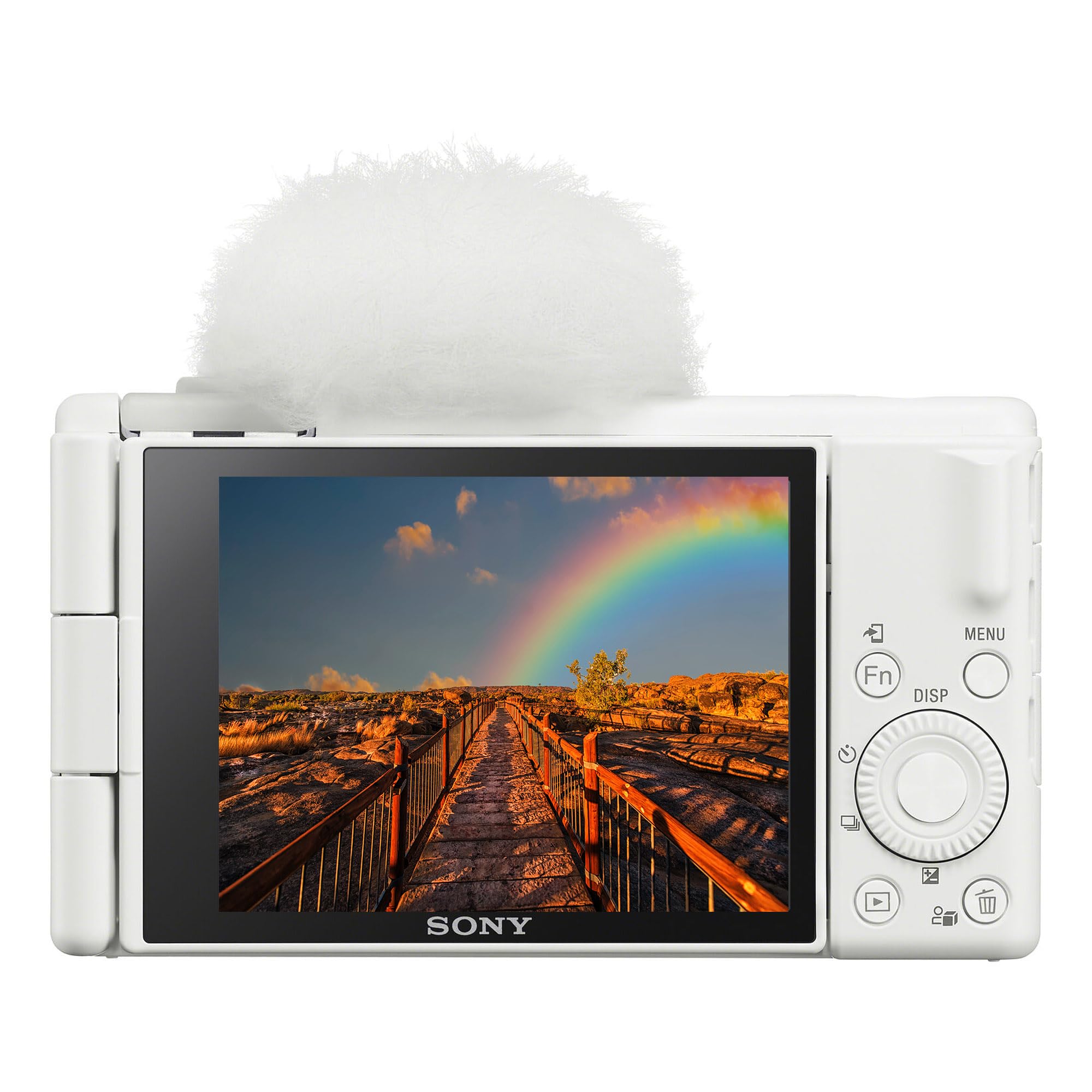 Sony ZV-1 II Vlog Camera for Content Creators and Vloggers (White) (ZV-1M2/W) + Pro Mic + 64GB Card + Corel Photo Software + 2 x NP-BX1 Battery + Card Reader + LED Light + Soft Bag + More (Renewed)