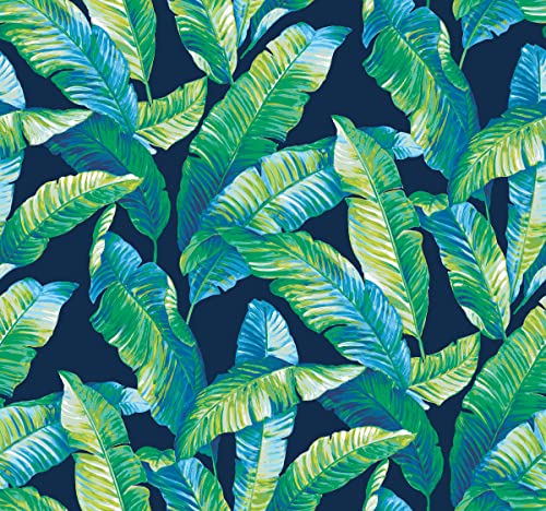 Rulu Set of 2 19"x19"x4" Hanalei Lagoon Outdoor/Indoor Wicker Seat Cushions, Blue/Green