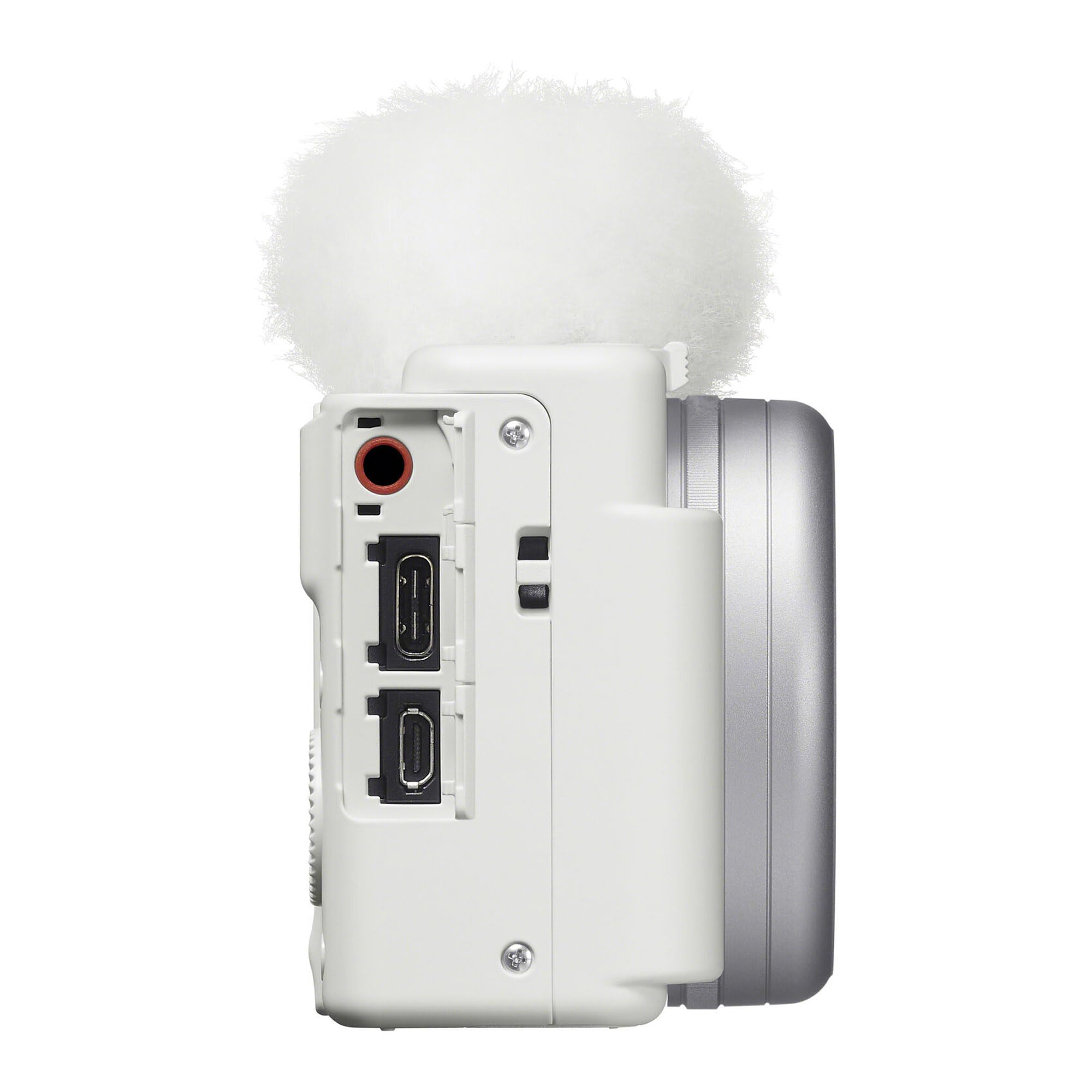 Sony ZV-1 II Vlog Camera for Content Creators and Vloggers (White) (ZV-1M2/W) + Pro Mic + 64GB Card + Corel Photo Software + 2 x NP-BX1 Battery + Card Reader + LED Light + Soft Bag + More (Renewed)
