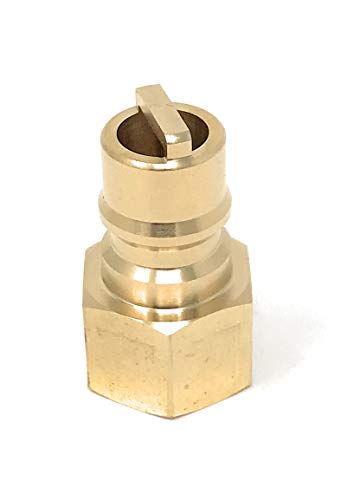 1/2" QDD Female NPT Insert Hose Connector Plug Brass Quick Release Valve [3612] Propane LP Natural Gas Fluid or Air Connect/Disconnect Conexion