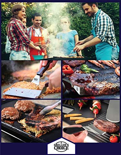 Grillers Choice- Ultimate Griddle Accessories Set- Metal Spatula Set for Flat top Grills, Commercial Heavy Duty Stainless Steel,Flat Top,Hibachi,Grilling- Designed by Chef and BBQ Judge