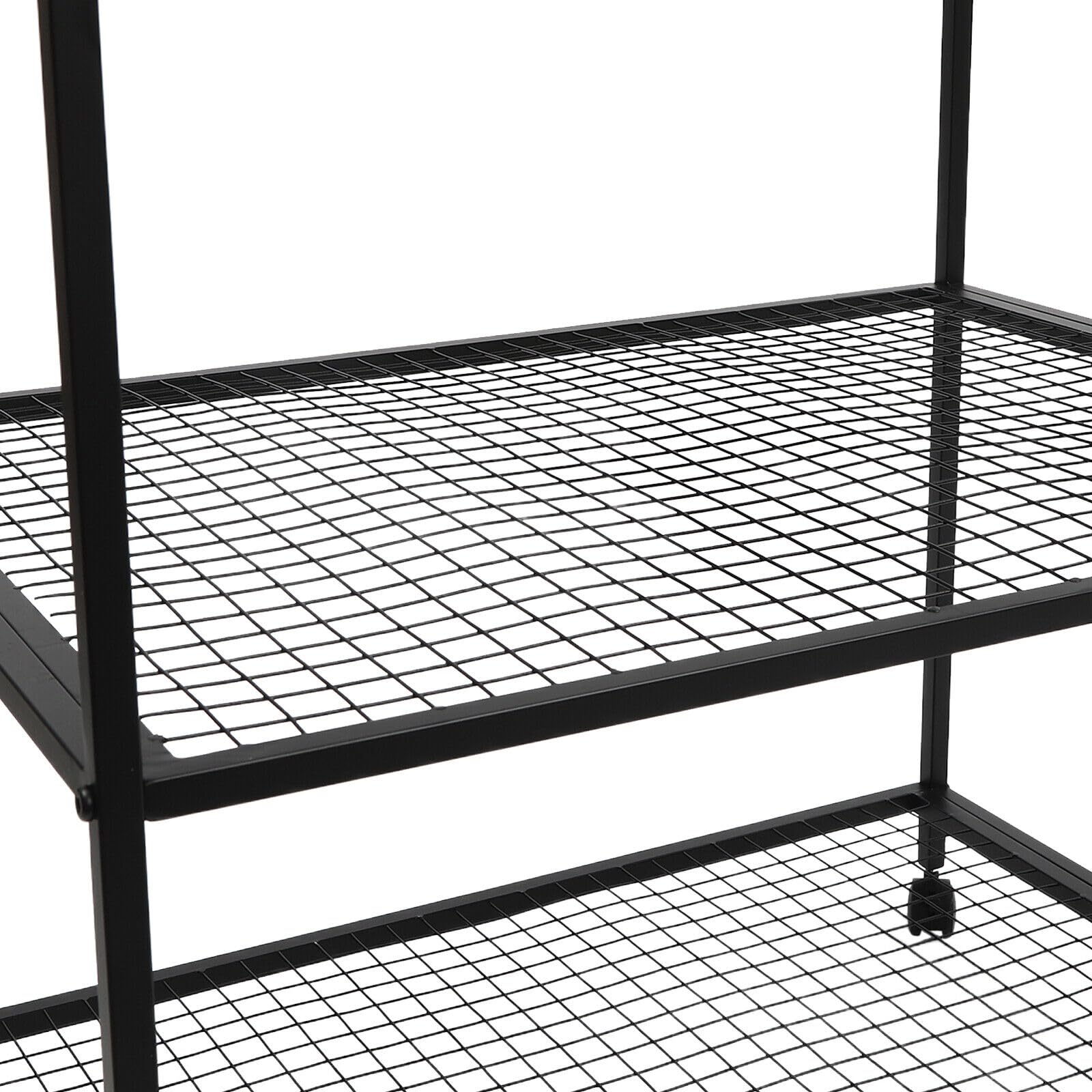 Outdoor Grill Dining Cart 3-Shelf Movable Dining Cart Adjustable Prep Cart Table Stand Storage Rack Shelves Kitchen Heavy Duty Grill Cart for Camping Lawn