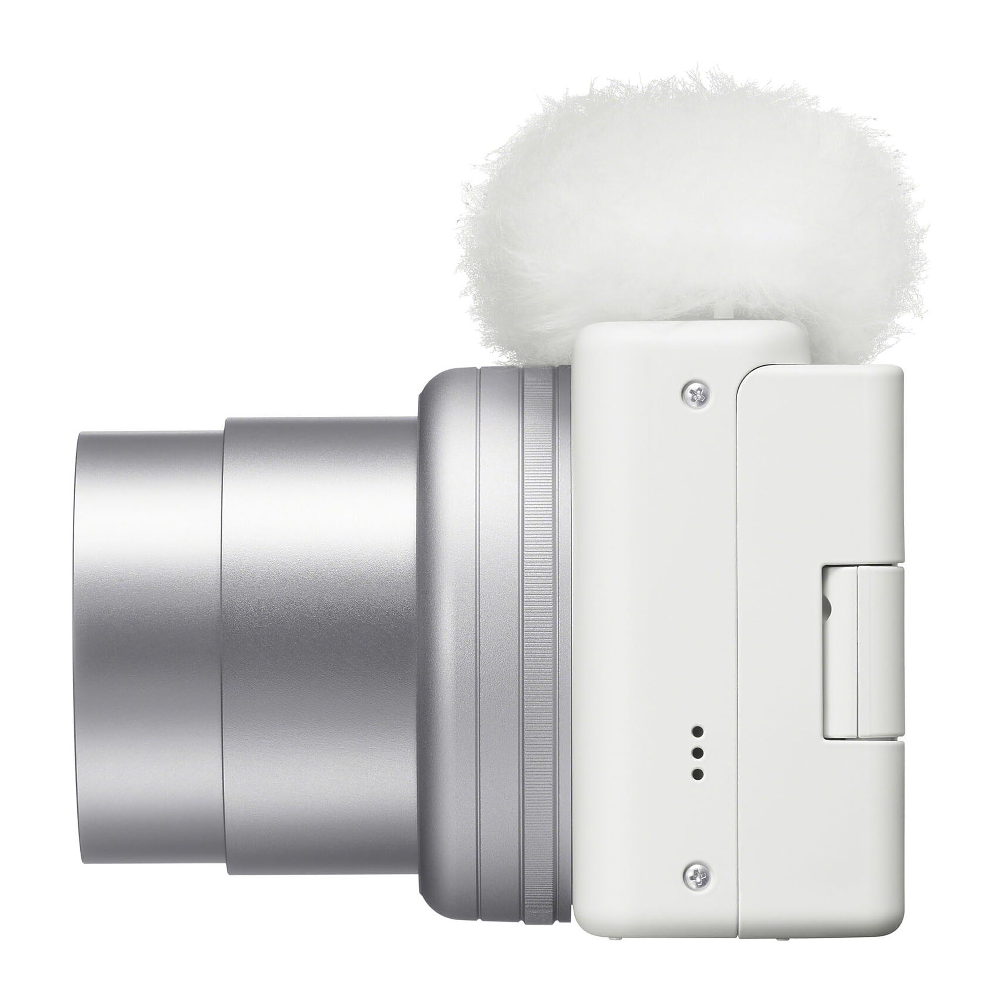 Sony ZV-1 II Vlog Camera for Content Creators and Vloggers (White) (ZV-1M2/W) + 64GB Card + Corel Photo Software + NP-BX1 Battery + Card Reader + LED Light + Soft Bag + Flex Tripod + More (Renewed)