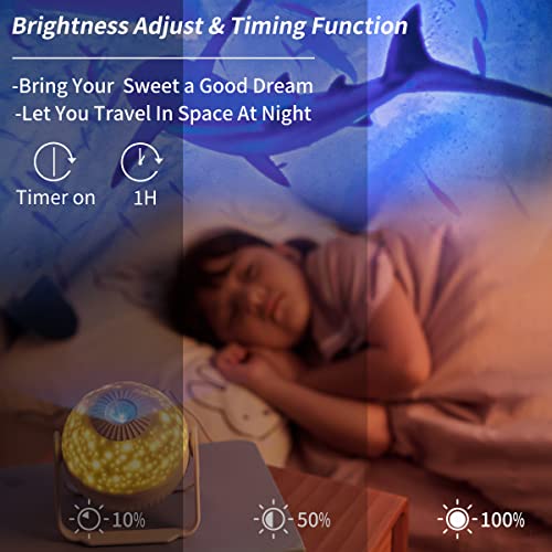 KISTRA Galaxy Projector Star Projector Planetarium Projector Night Light 7 in 1 Projection, Galaxy ambiance Projector, Start School Children Kids Gifts, Party,Star Light Projector Indoor