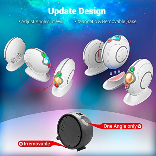 AIRSEE Star Projector Galaxy Light, Cordless Adjustable LED Laser Galaxy Projector with Remote Control & Timer, Magnetic Night Light Projector Valentine's Gifts for Party, Gaming Room, Bedroom Decor