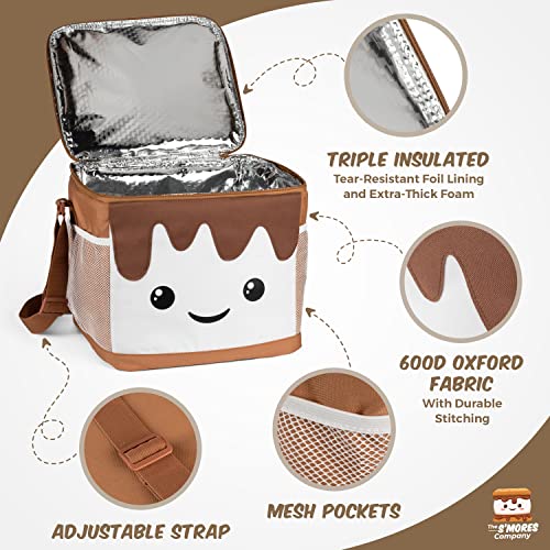 The S'mores Company - Smores Kit with 4 Marshmallow Roasting Sticks, Kids Marshmallow Smores Caddy for Fire Pit Campfire Accessories, for Camping, Glamping, Picnic