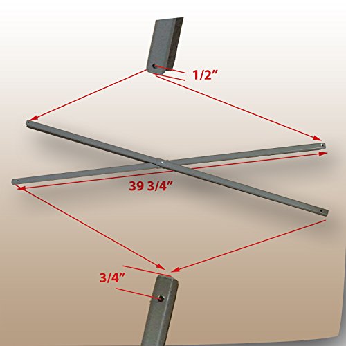 Coleman 10 x 10 Instant Sun Shelter & Swingwall Straight Leg Canopy Side Truss BAR 39 3/4" Replacement Repair Parts