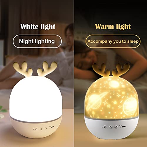 Children's Night Light Projector Festival Atmosphere Light, 3 Color Timed Remote Control Star Sky Projector,with 6 Sets of Different Theme Patterns (Birthday, Valentine's Day, Christmas, etc)
