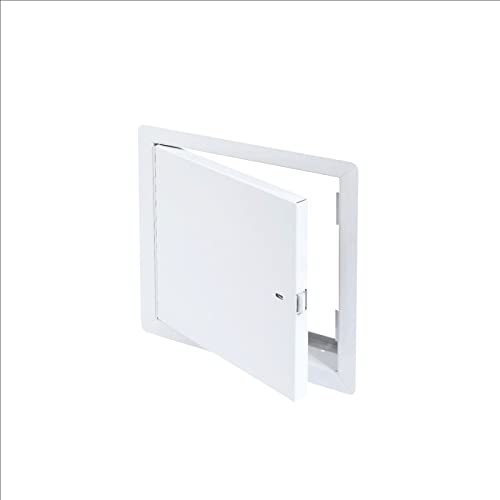 Best Access Doors 12" x 12" BA-FRN, Fire Rated Uninsulated Panel with Exposed Flange for Walls, Self Latching, 16 Gauge Cold Rolled Steel, Finished with White Powder Coat