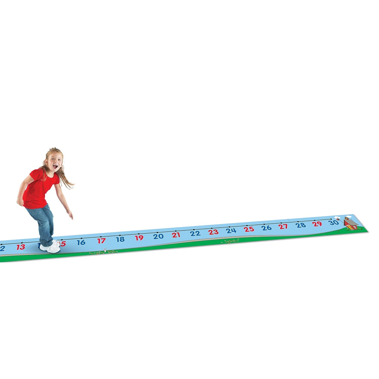 Learning Resources 0-30 Number Line Floor Mat, Blue