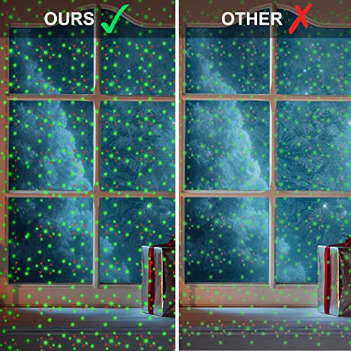 Christmas Lights Projector Laser Light Xmas Spotlight Projectors Waterproof Outdoor Landscape Spotlights for Holiday Halloween Yard Decorations (Green and Red)