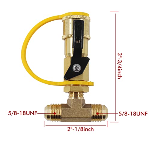 MENSI 1/4" Tee Splitter Universal Quick Disconnect Connect Fittings Adapter Key for RV Motorhomes Exits 3/8" Male Flare Threads Hook Grills