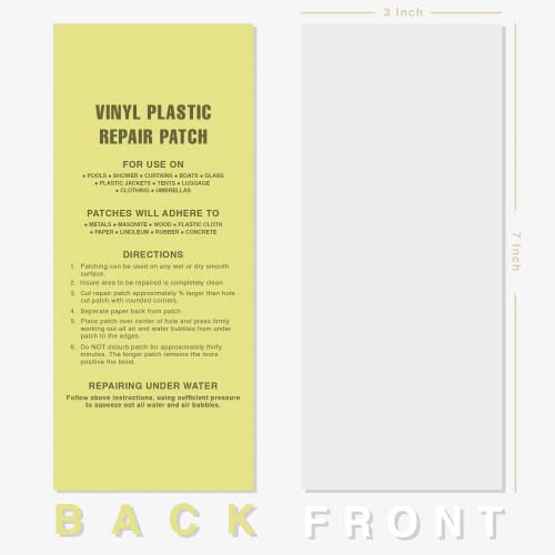 Vinyl Pool Patch Kit Adhesive Repair Slits and Leaks on Inflatable Above Ground Swimming Pool Pack of 2