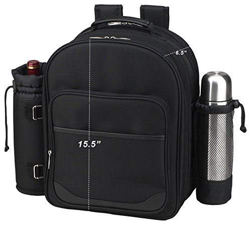 Picnic at Ascot Original Equipped 2 Person Picnic Backpack with Coffee Service, Cooler & Insulated Wine Holder - Designed & Assembled in the USA