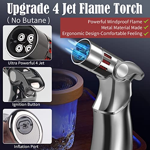 2023 New Cocktail Smoker Kit,Whiskey Bourbon Drink Smoker Kit with Torch (No Butane),6 Wood Chips Flavors Old Fashioned Smoker Kit Gift for Men,Husband,Father