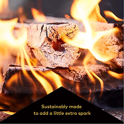 Prime 6 Fire Starters for Campfires, BBQ & Grill — The Charcoal Starter Recycled from Nature with no Binders, Additives, or Chemicals