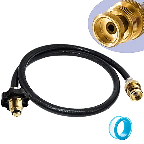 GCBSAEQ 5FT 1lb to 20lb Propane Hose Adapter POL Converts, Fit for Mr. Heater Buddy Heater, Blackstone Griddle, Coleman Stove