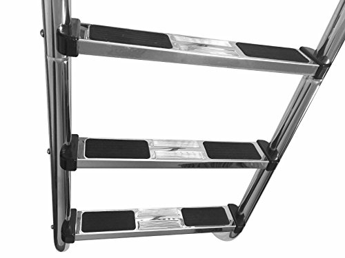 FibroPRO® Stainless Steel In Ground Swimming Pool Ladder with Easy Mount Legs (3 Step)