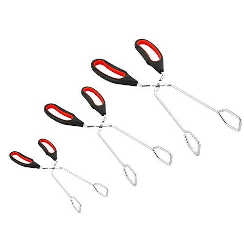 Hovico 3 Pack Stainless Steel Scissor Tongs, Kitchen Tongs for Cooking Food Tongs BBQ Barbecue Tong Grilling Tongs Bread Food Clamp, 9/11/13 Inch