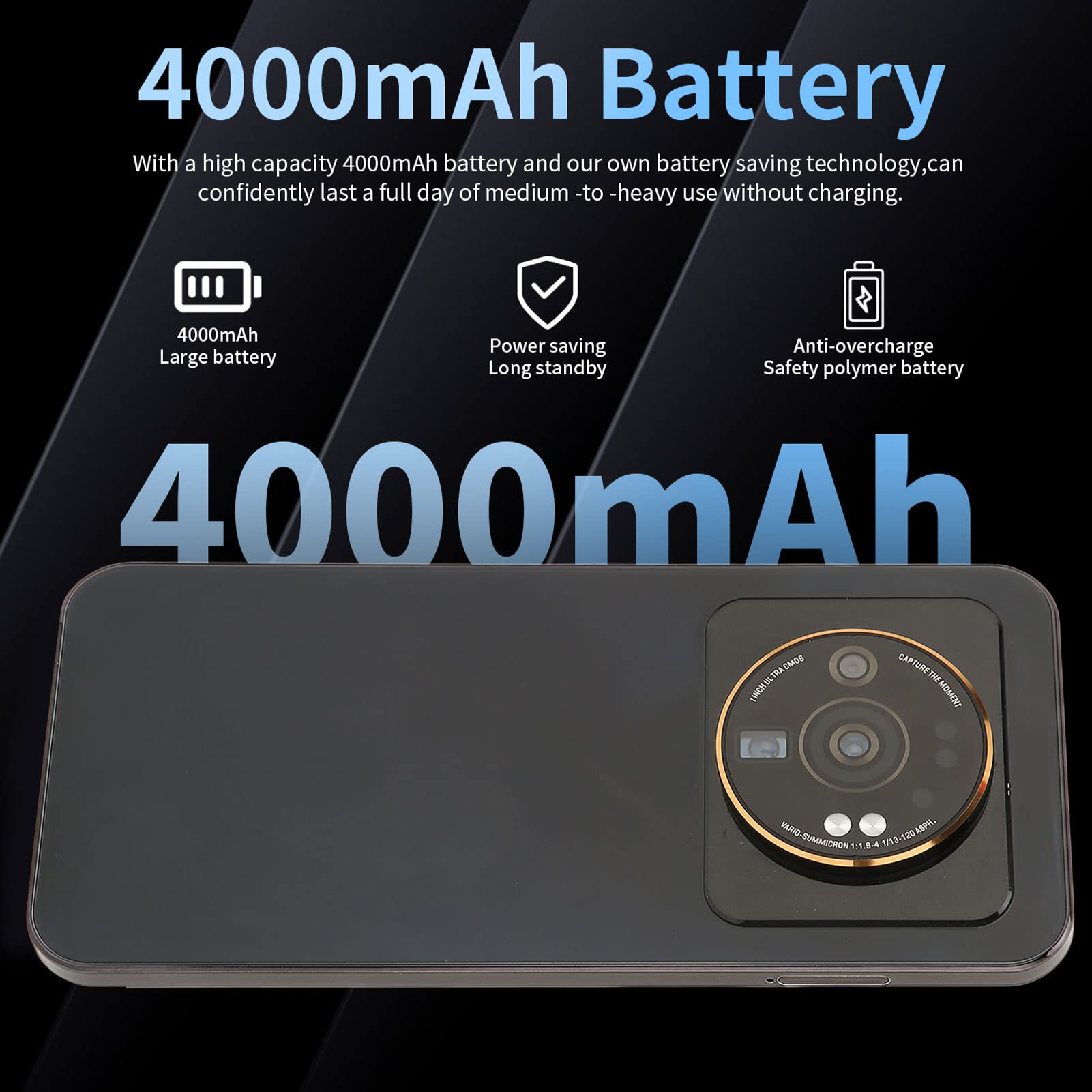 Vikye M12S Ultra Unlocked 5G Smartphone 6.5in HD Screen for Android 12 6GB RAM 256GB ROM WiFi Mobile Phone with Front 8MP Rear 16MP Camera 100 240V (US Plug)