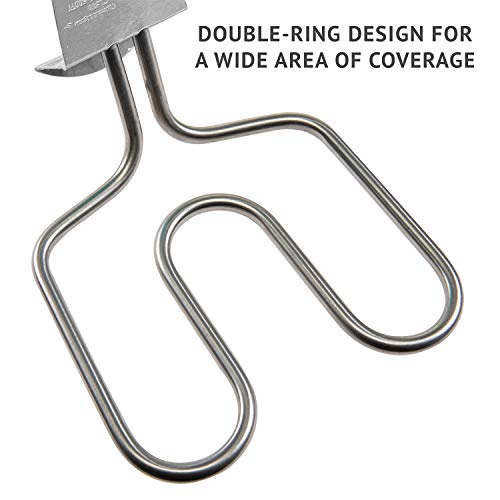 Ivation Premium 500W Electric Charcoal Starter β Quickly & Easily Ignite BBQ Grills Without Lighter Fluid or Matches β Double-Ring Design with Longer, Angled Handle Safely Heats in Just 6 Minutes