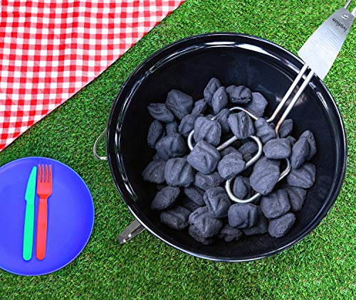 Ivation Premium 500W Electric Charcoal Starter β Quickly & Easily Ignite BBQ Grills Without Lighter Fluid or Matches β Double-Ring Design with Longer, Angled Handle Safely Heats in Just 6 Minutes