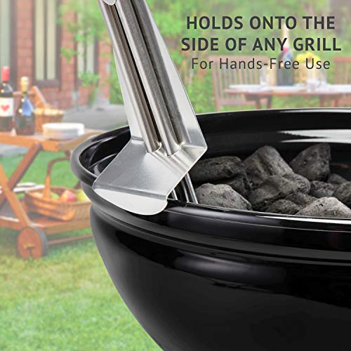 Ivation Premium 500W Electric Charcoal Starter β Quickly & Easily Ignite BBQ Grills Without Lighter Fluid or Matches β Double-Ring Design with Longer, Angled Handle Safely Heats in Just 6 Minutes
