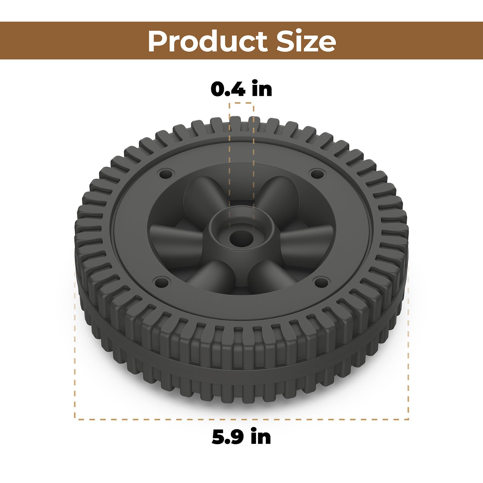 BiLLNE 2 Pack 6 Inch BBQ Grill Wheels Replacement for Charbroil Kenmore 80008428 4154569 BBQ Grill Plastic Grill Wheels G206-0025-W1Add Protective Cover Black