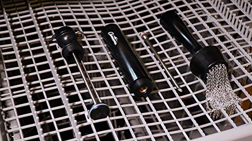 3-in-1 Barbecue Injector Basting Mop - Includes BBQ Chain Basting Brush & Meat Syringe to Baste, Marinate & Inject Food with Flavor - Grilling Accessory for Indoor Outdoor Use- Father's Day BBQ Gift