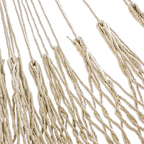 NOVICA Handmade Double Cotton Hammock Hand-Woven in Grey with Thick Tassels, Ideal for Camping and Outdoor Relaxation - 150" L with Hanging Accessories Included, Mirage in Grey'
