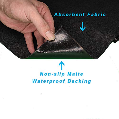 Under The Sink Mat (36" x 24")– Premium Cabinet Mat , Absorbent/Waterproof/Washable/Lightweight/Cuttable – Protects Cabinets, Contains Liquids