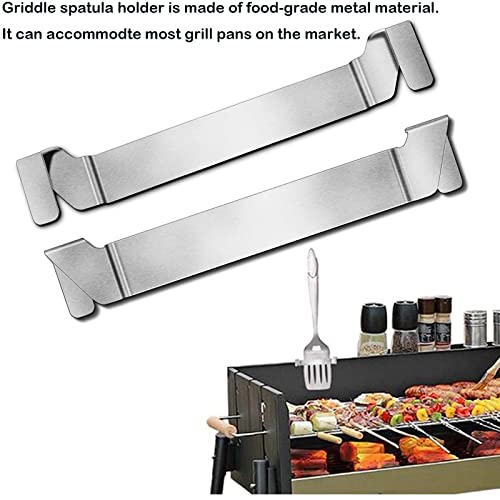 Stainless Steel Griddle Spatula Holder,Grill Barbecue Tool Rack,BBQ Spatula Rack for Blackstone Camp Chef Flat Top Griddle and Other Grill Griddles(1 Pack)