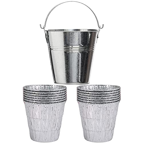 Aimuchen Drip Grease Bucket and 16-Pack Disposable Foil Liners Kits Replacement Parts HDW152 BAC407z,Compatible with Traeger Smoker Grills/Green Mountain Grill & Smokers BBQ Accessories