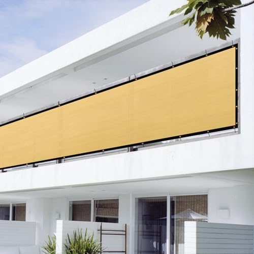 Shade&Beyond 6' x 25' Privacy Screen Fence Sand Heavy Duty 150 GSM Sand Fencing Mesh Shade Net Cover for Wall Garden Yard Backyard Indoor Outdoor Home Decoration FR03-F, Sand